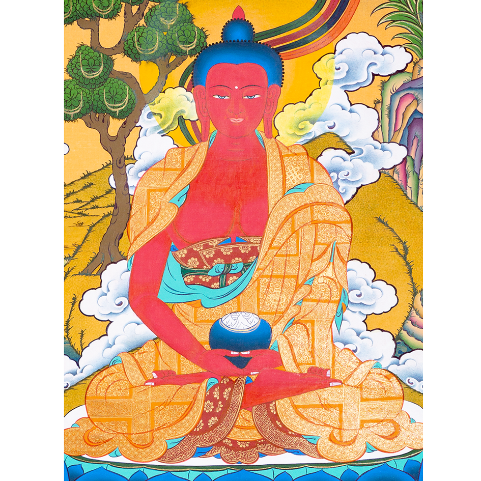 Amitabha Buddha – Handmade Thangka Painting from Nepal – Meditation ...