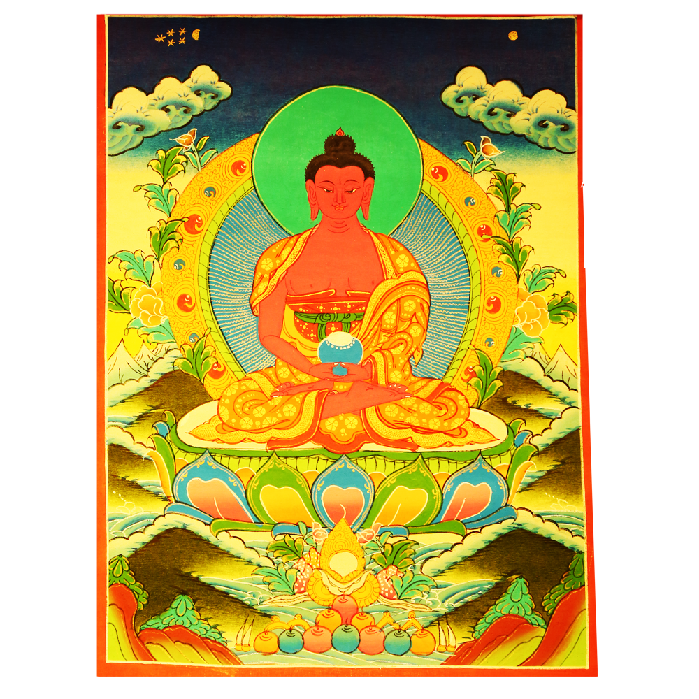 Amitabha Buddha – handmade thangka painting from Nepal – Meditation ...