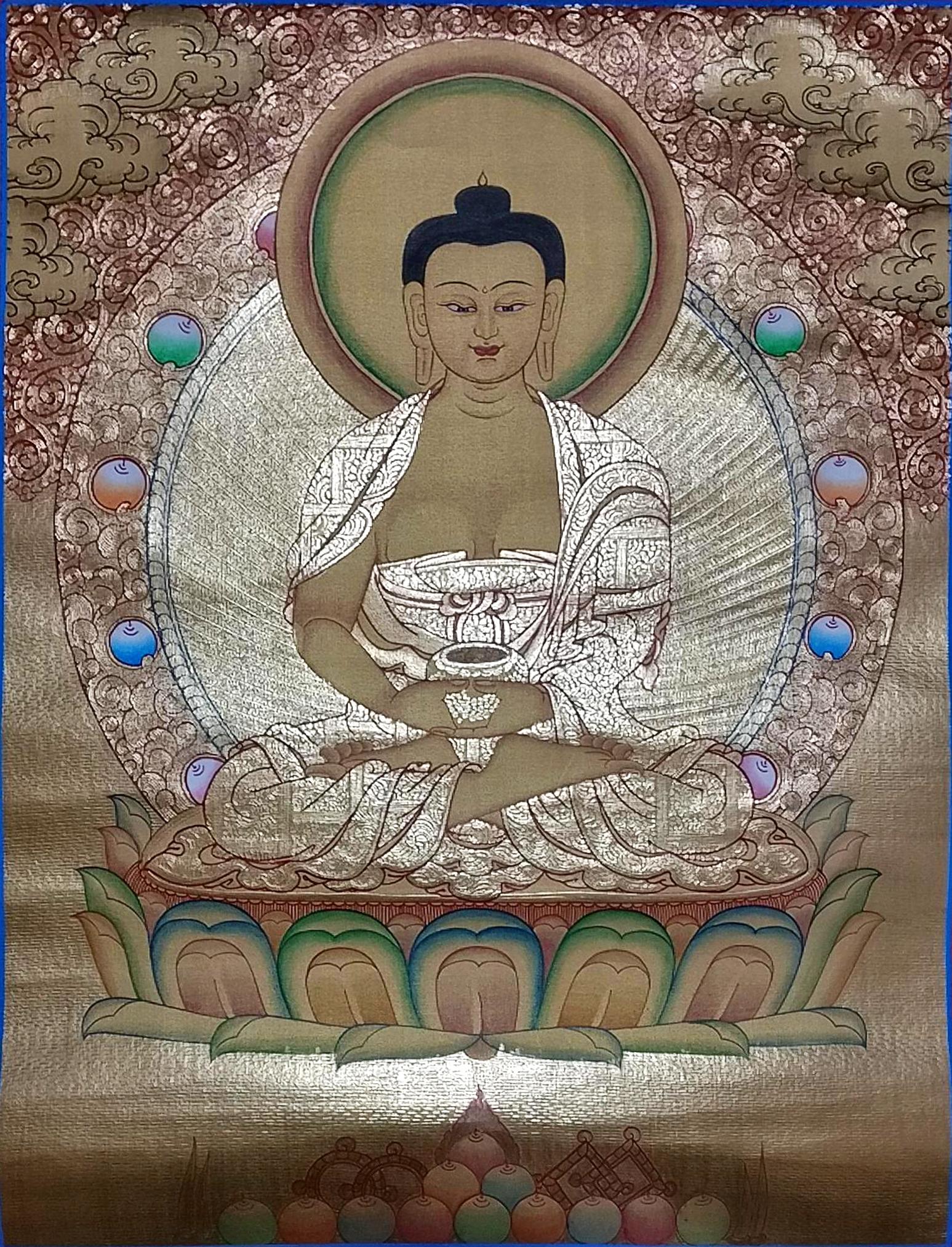 Amitabha Buddha – handmade thangka painting from Nepal – Meditation ...