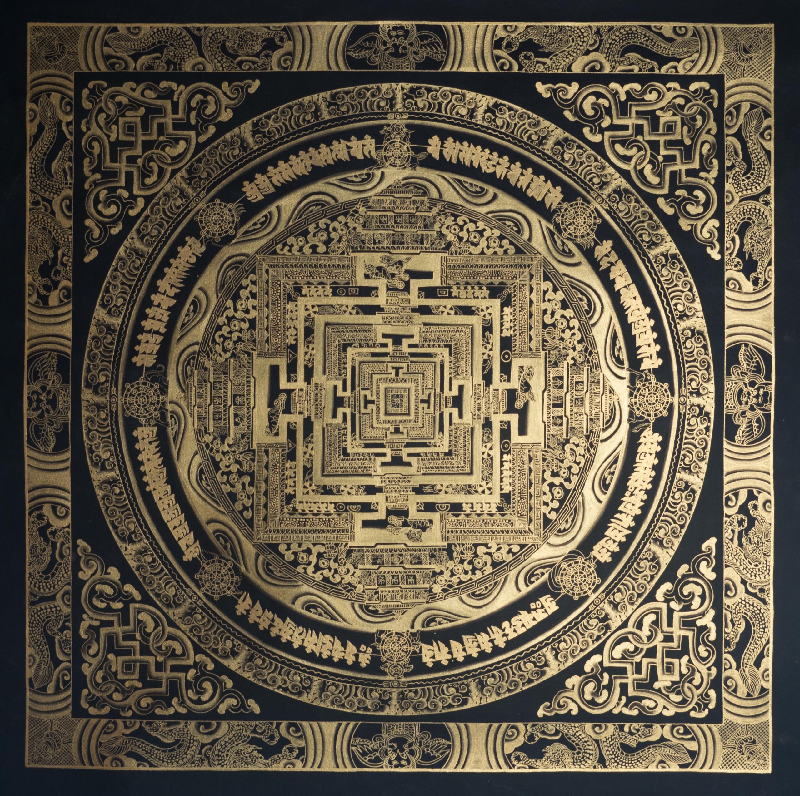 Kalachakra Mandala | Wheel of Time| Handmade Thangka Painting from ...