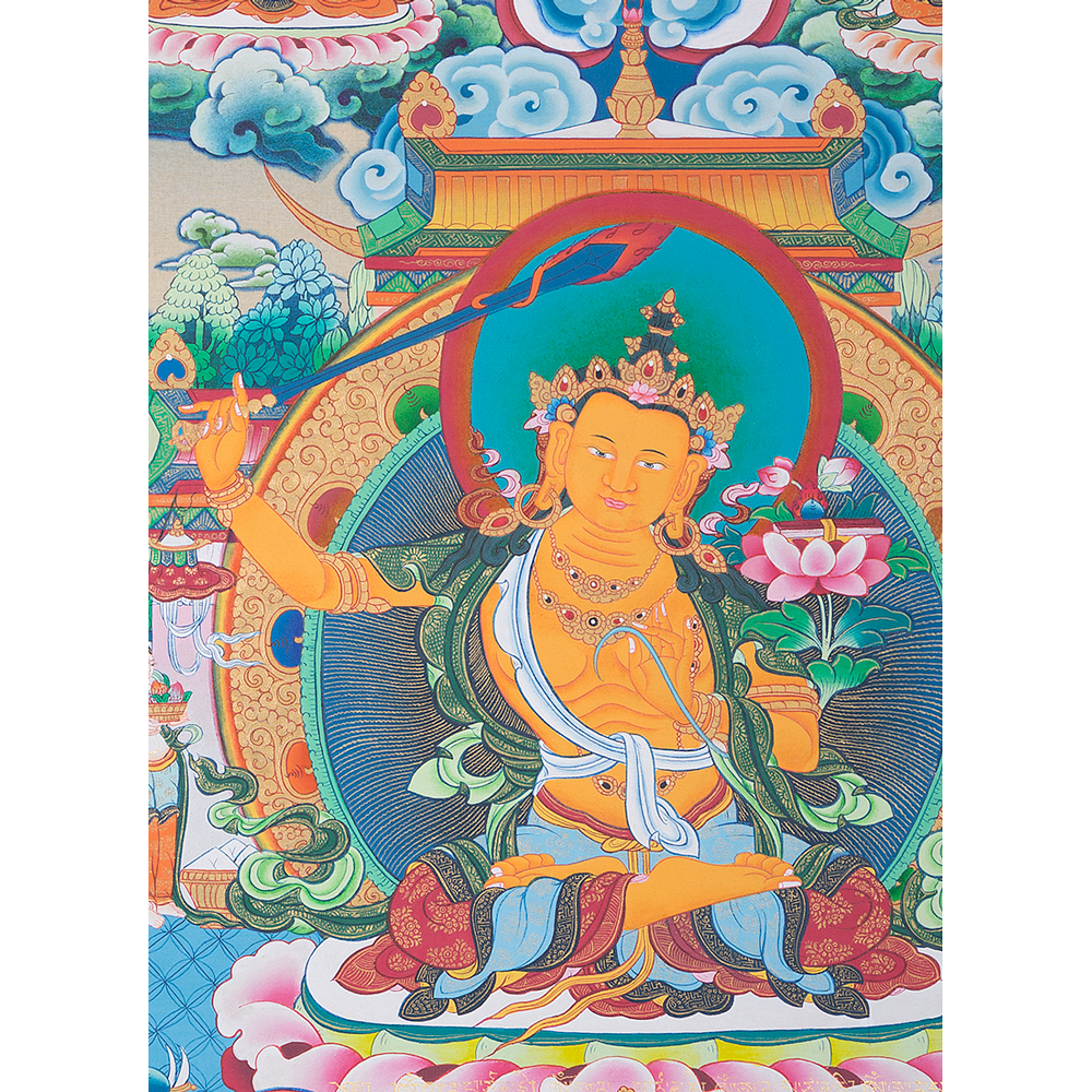 Manjushree – Handmade Thangka Painting from Nepal – Meditation ...