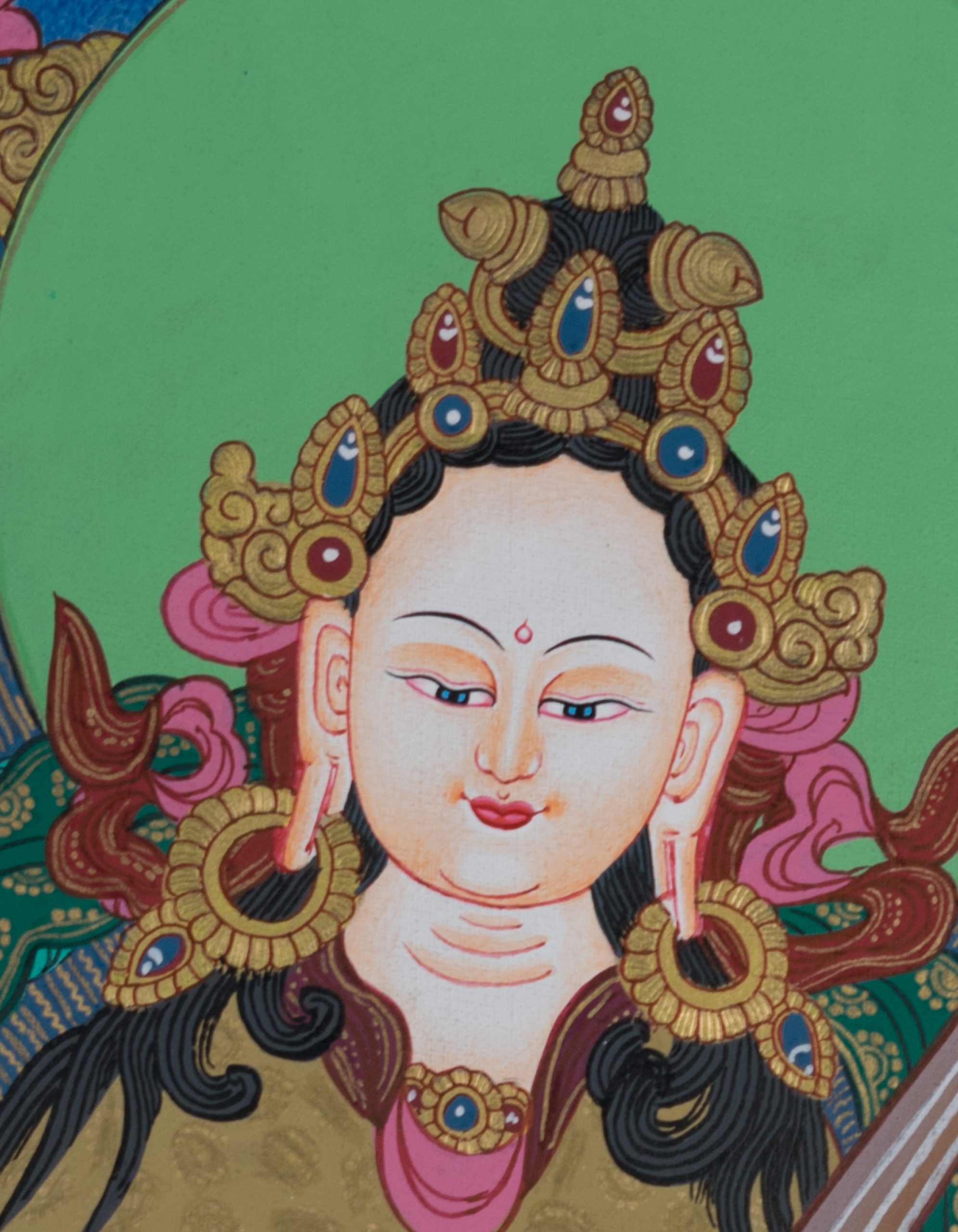 Saraswoti – Handmade Thangka Painting From Nepal – Meditation ...