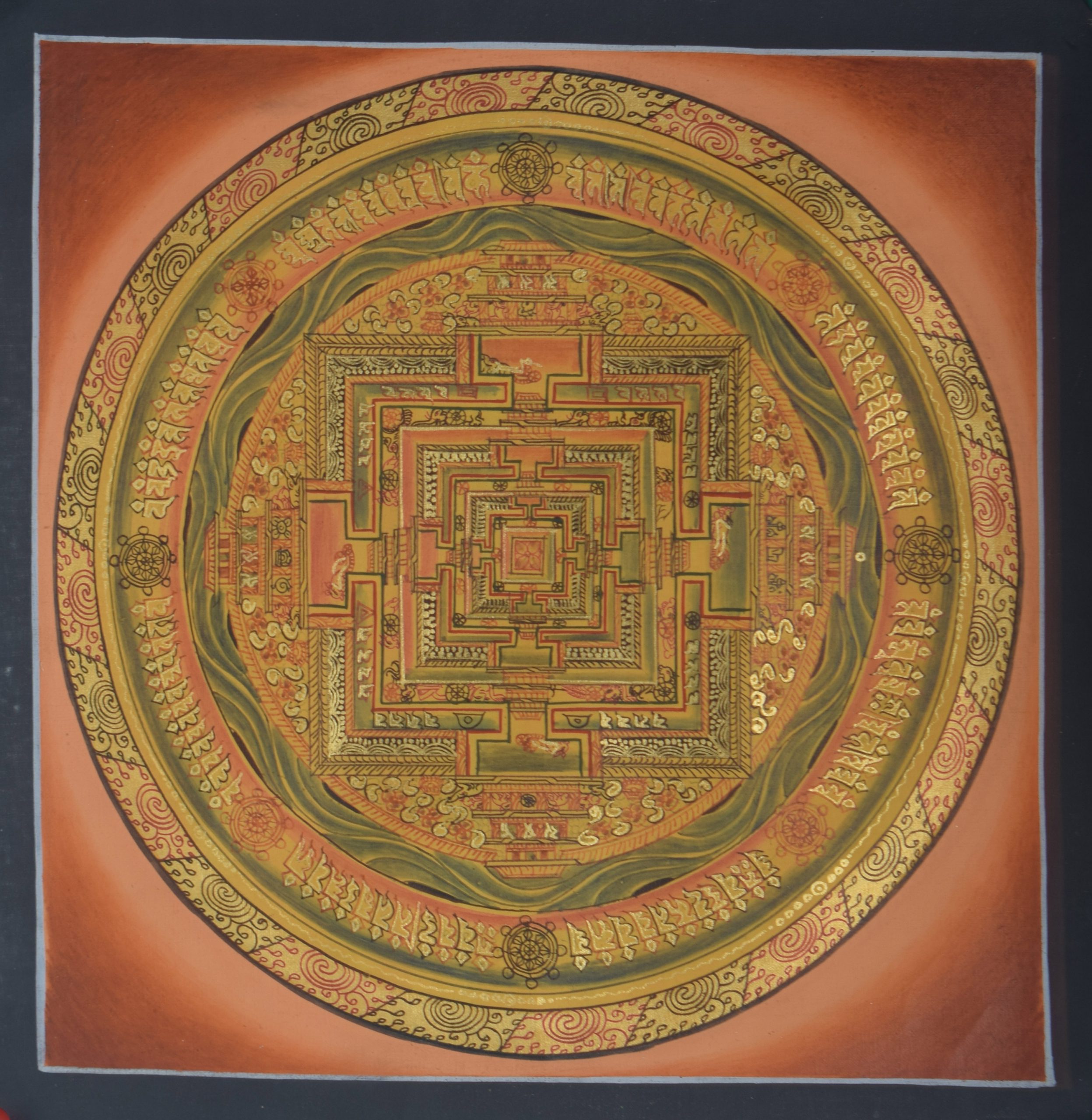 Wheel of Life (Kalachakra Mandala) – handmade thangka painting from ...