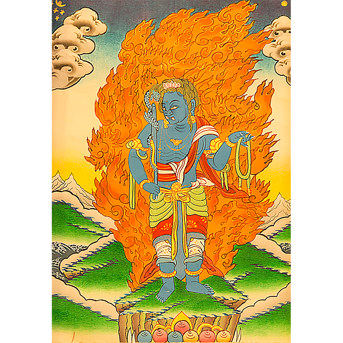 Yamraj – God of Death – handmade thangka painting from Nepal ...